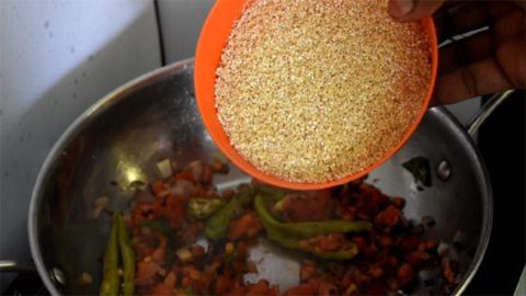 Godhuma Rava Upma | Easy Wheat Rava Upma Recipe In 15 Min